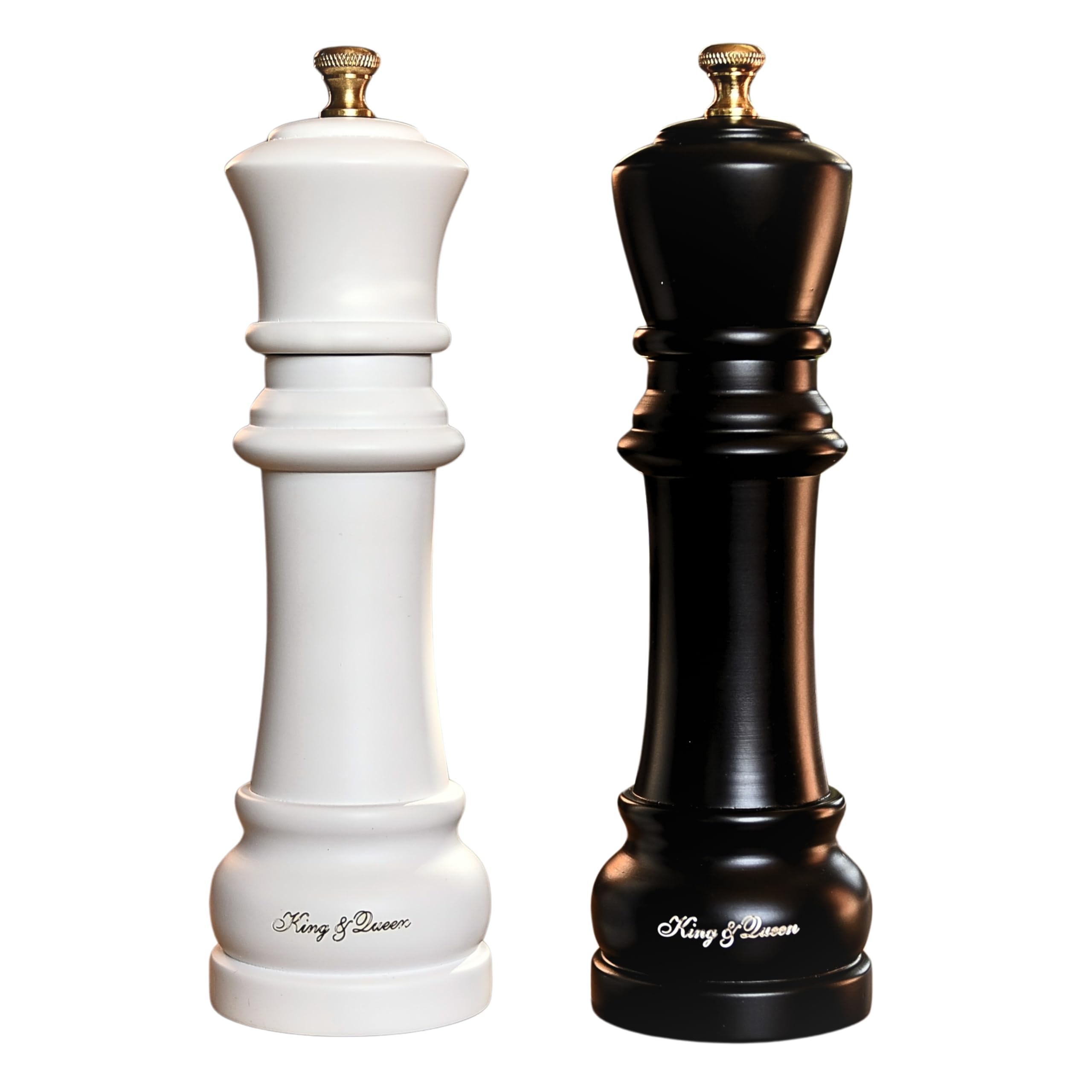 Amazon.com: Salt and Pepper Grinder Set wood - Premium, Special Chess ...