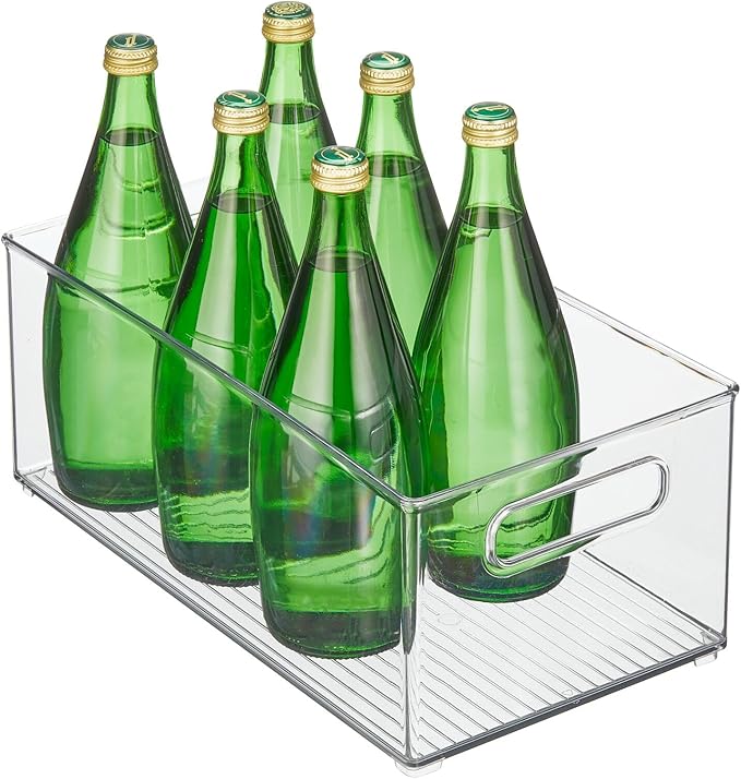 Amazon.com: mDesign Deep Plastic Kitchen Storage Organizer Container ...