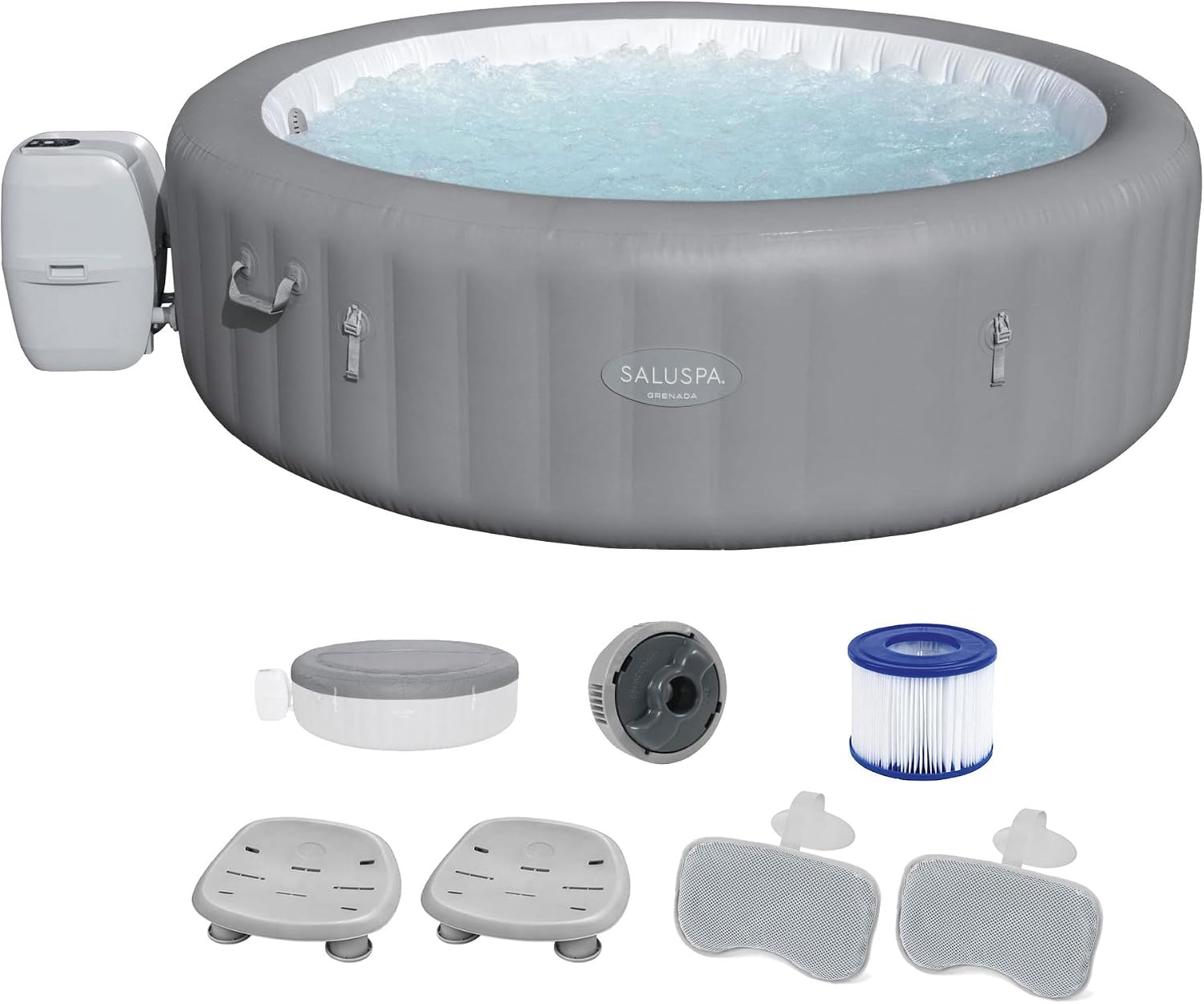 Amazon.com : Bestway SaluSpa Grenada AirJet Inflatable Hot Tub ...