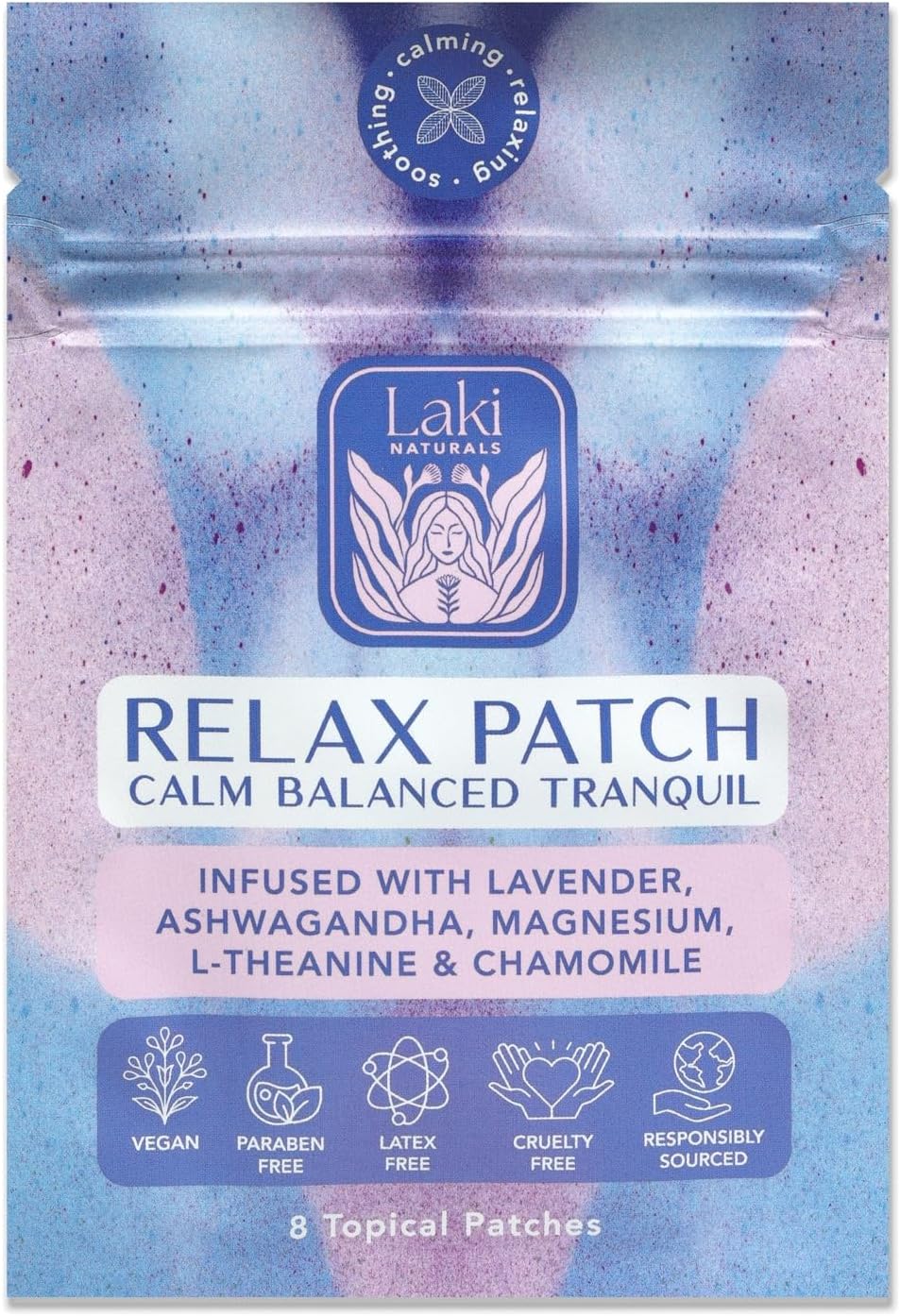 Amazon.com: Laki Naturals Relax Patch (Pack of 8) | Stress and Worry Relief | Calming Formula ...