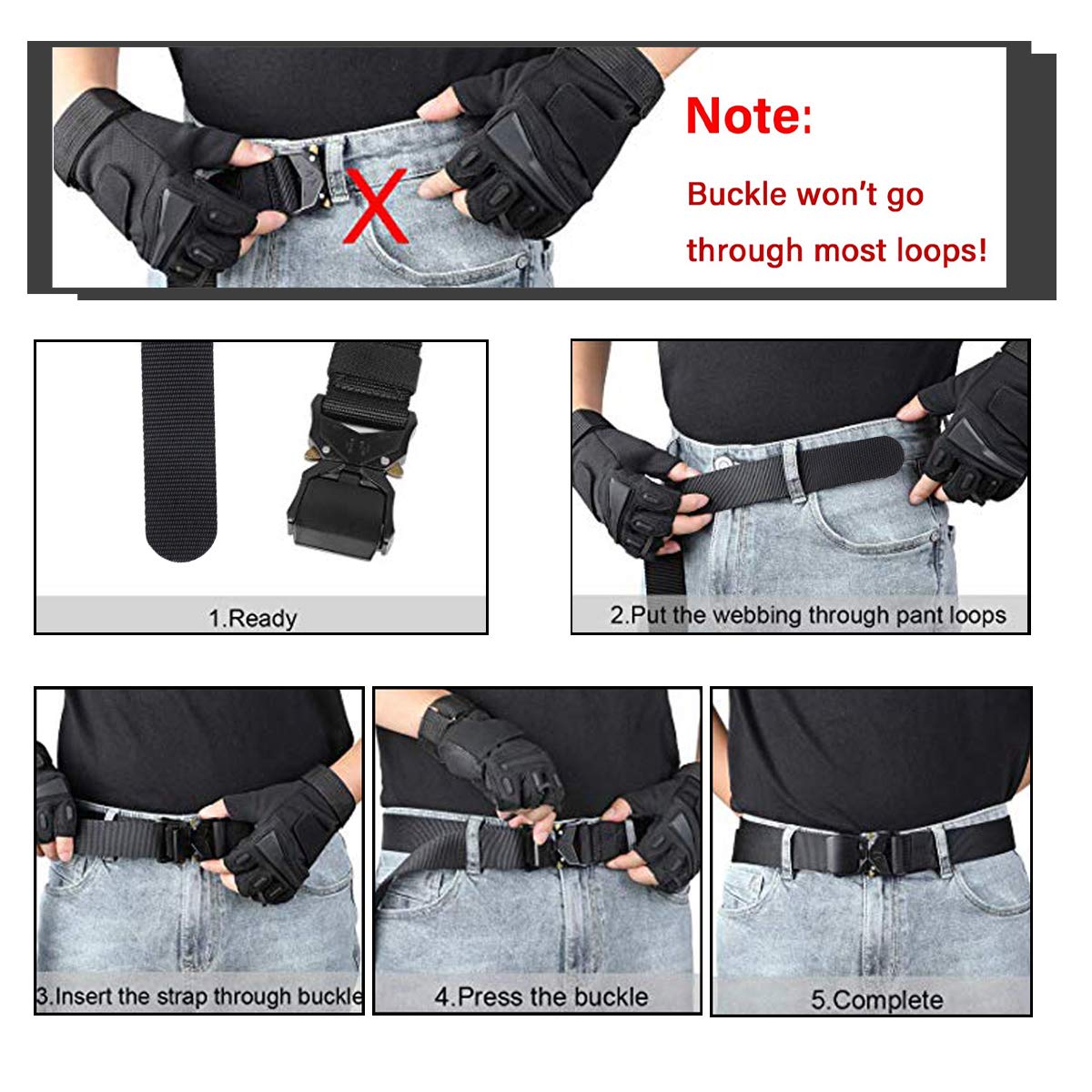 Snapklik.com : MOZETO Tactical Belt For Men 1.5 Nylon Combat Work Emt ...