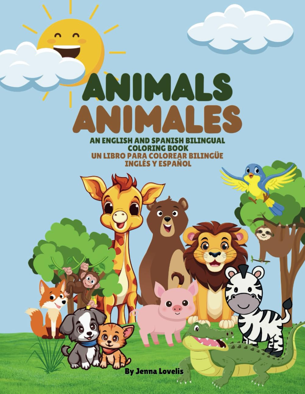 Bilingual Coloring Book of Animals for Kids: A bilingual coloring book ...