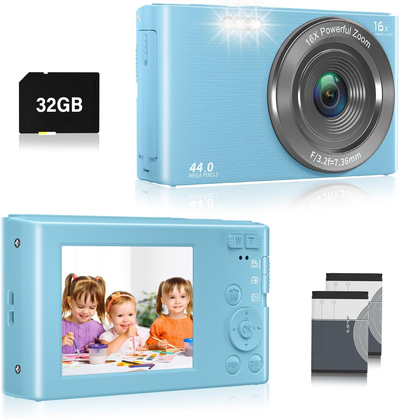 Amazon.com : 1080P Digital Camera, 44MP Vlogging Camera for YouTube ...