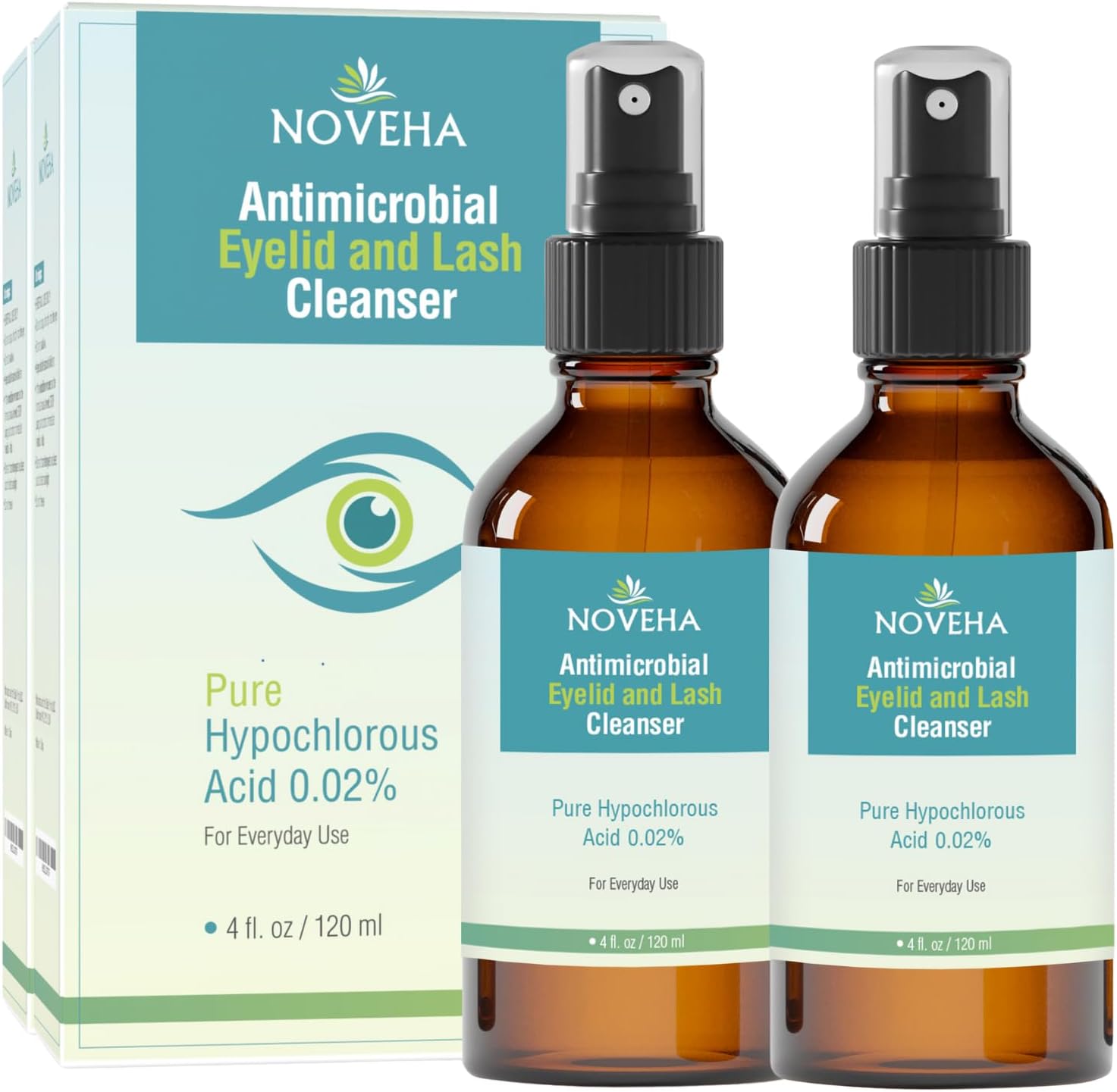 Amazon.com: NOVEHA Eyelid and Lash Cleanser - Fast Acting Soothing ...