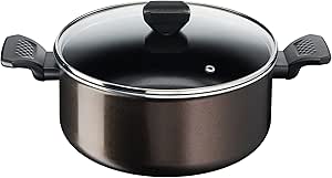 Tefal Faitout 24 cm (4,7 L) + couvercle verre, Tous feux sauf induction, Revêtement antiadhésif ...