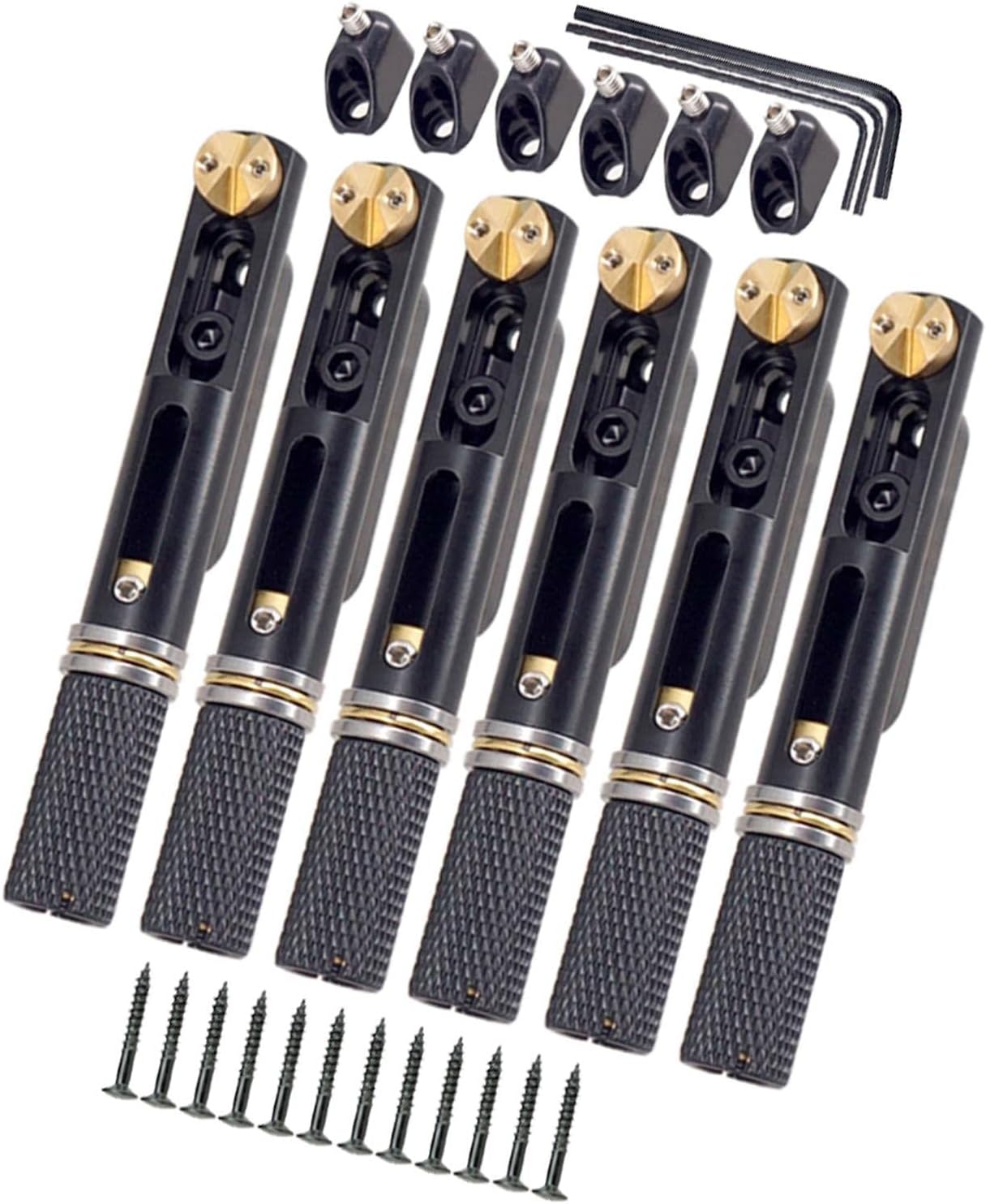 Amazon.com: Metal Fixed 6 Strings Bridge with Nut and Wrench ...