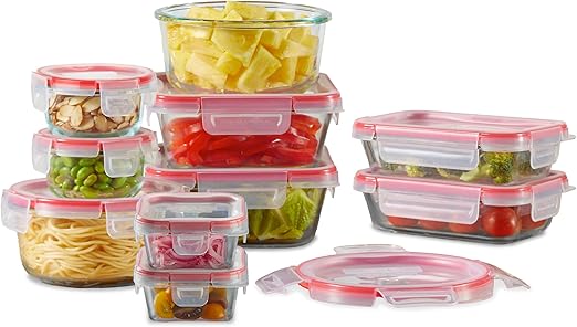 Amazon.com: Pyrex Freshlock 10-Pack Mixed Sized Airtight Glass Food ...