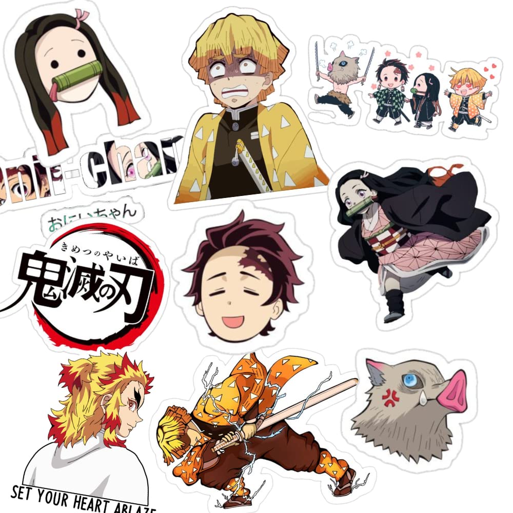 Buy Careflection Pack of 11 Demon Slayer Anime Merch Sticker Pack ...