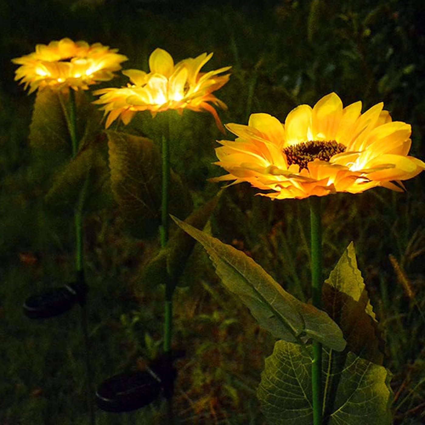 Confidence Sunflower Shaped Solar LED Lights | Warm Garden Lights ...