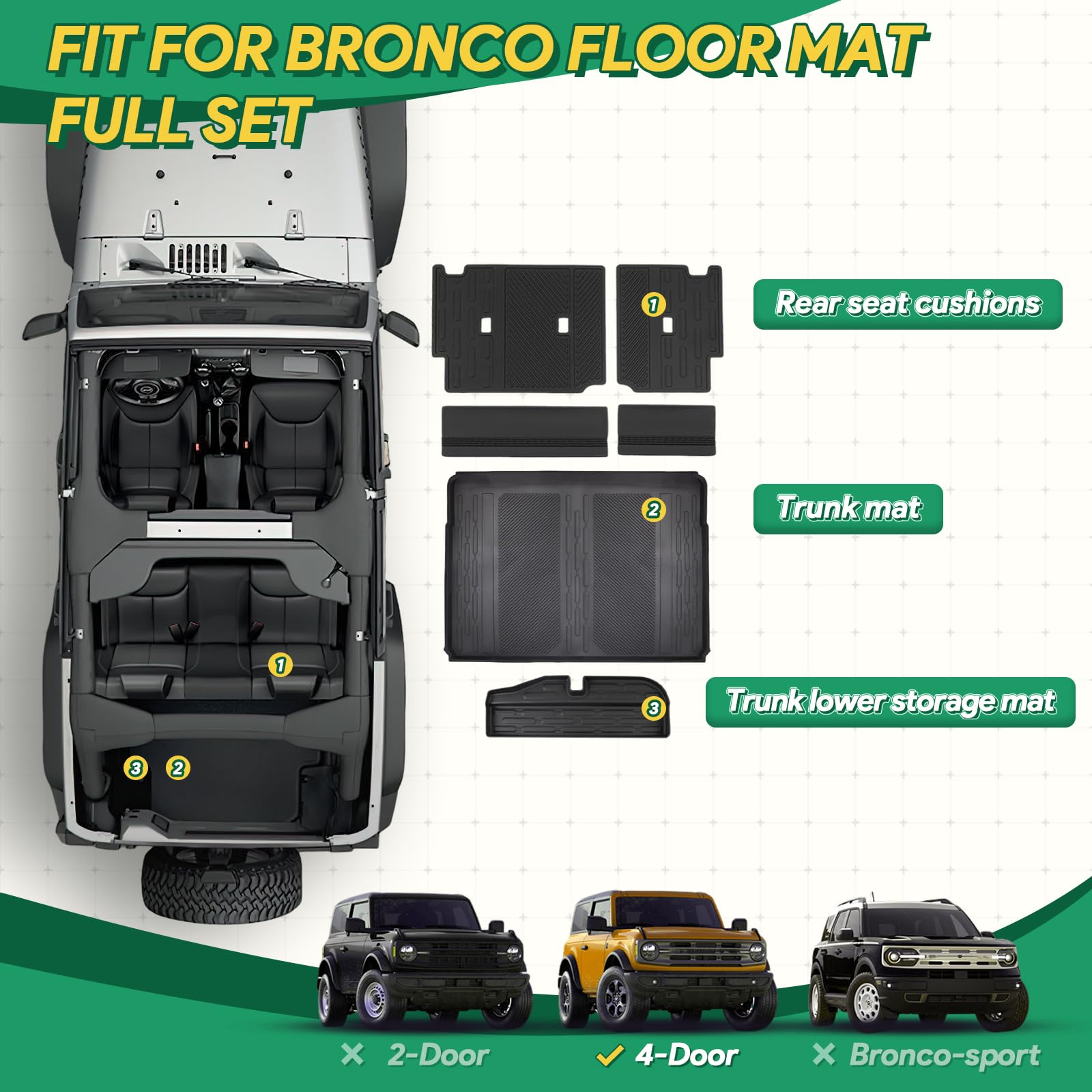 Snapklik.com : Navoroge Trunk And Seatback Mats For 2021 2022 2023 2024 ...