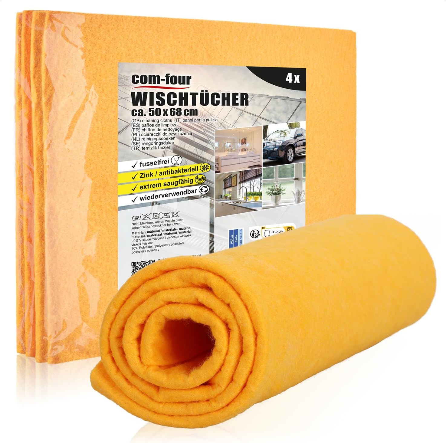 Eden GREAT UNIVERSAL FLOOR CLEANING CLOTHS - Orange, 50x60cm, 5 Pack ...