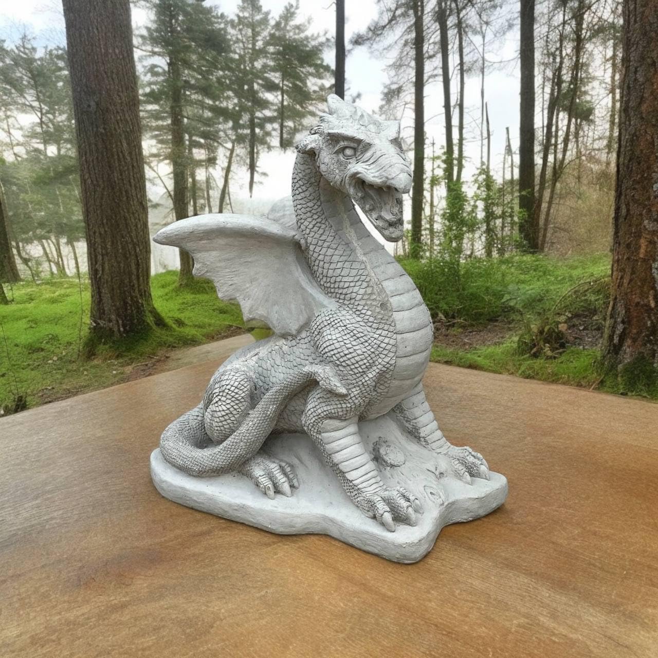 Amazon.com : Guardian Dragon Statue Asian Backyard Or House Decoration ...