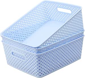 Amazon.com: MaxGear Organization and Storage 3 Packs, Plastic Bins ...