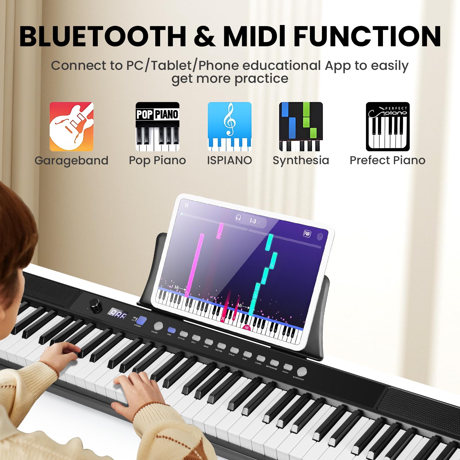 Snapklik.com : Asmuse Keyboard Piano 88 Key, Digital Piano Full Size ...