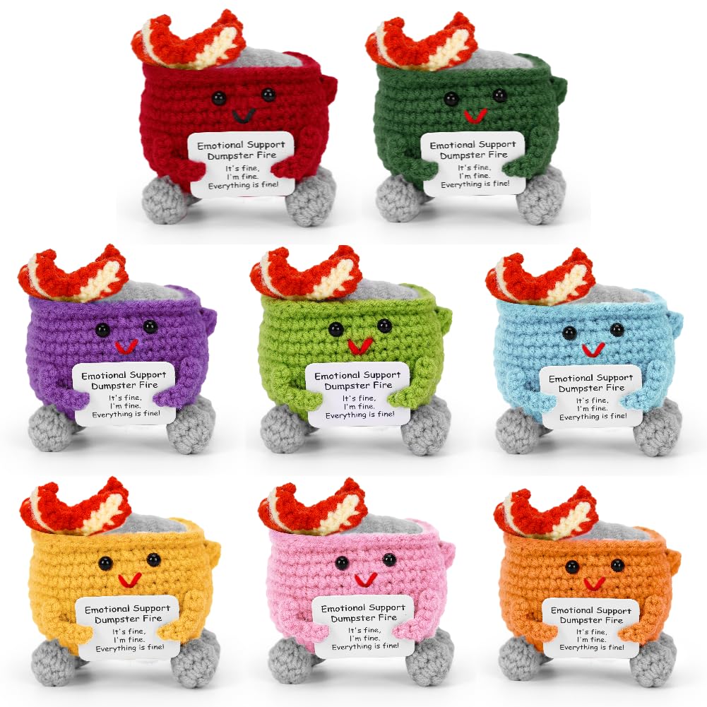 Amazon.com: 8PCS Emotional Support Dumpster Fire with Positive Card ...