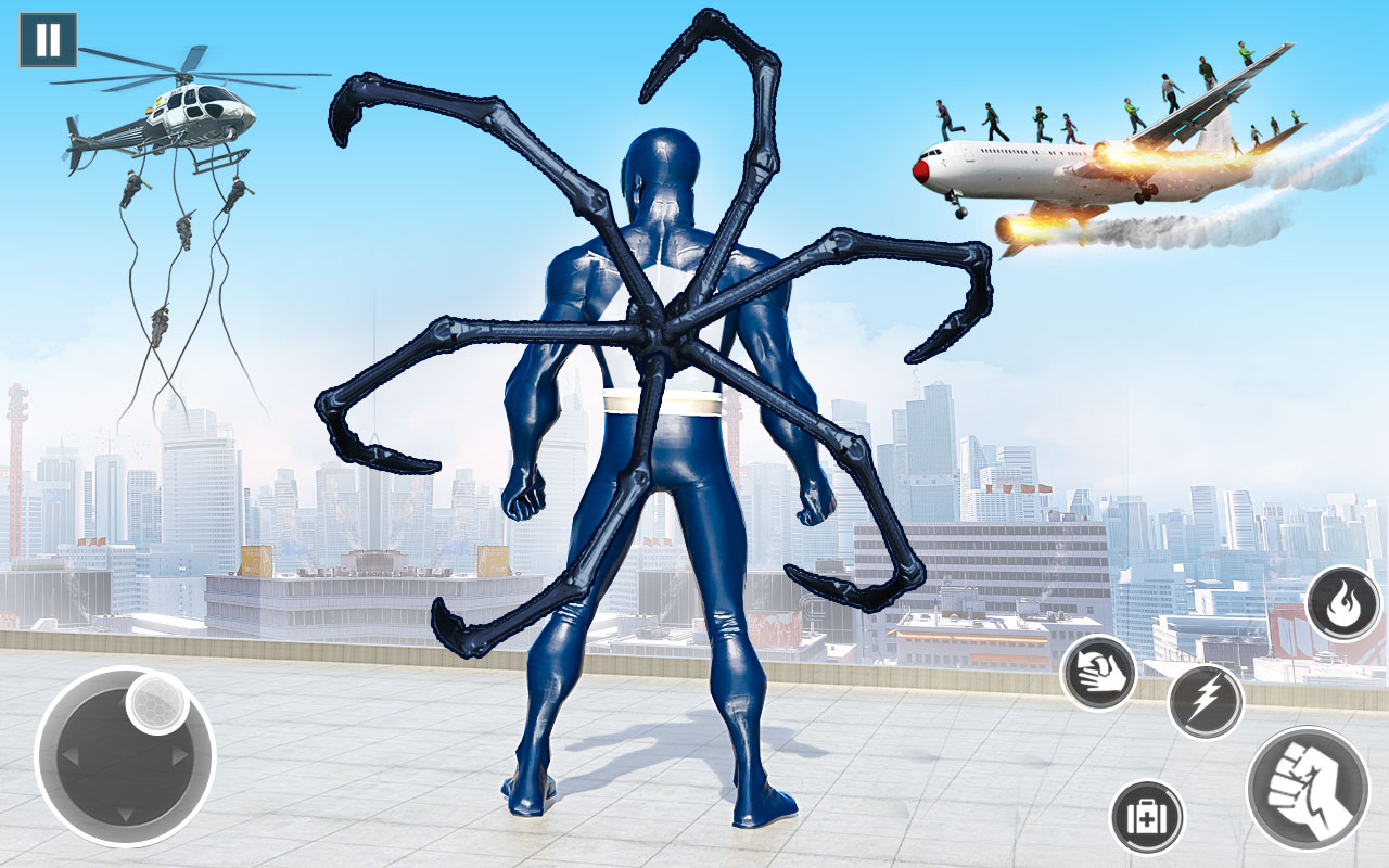 Black Spider Rope Superhero Flying Spider Rescue Game : Black Spider ...