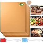 Amazon.com: Copper Grill Mat Set of 3 - Non-Stick BBQ Grill Baking Mats ...