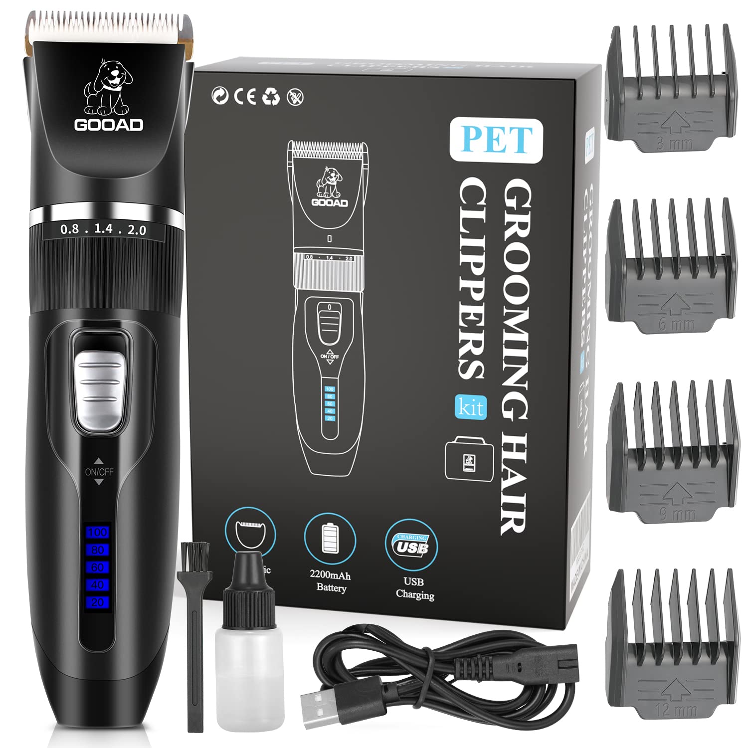 Dog Clippers Dog Shaver Clippers Professional Dog Grooming kit Low ...