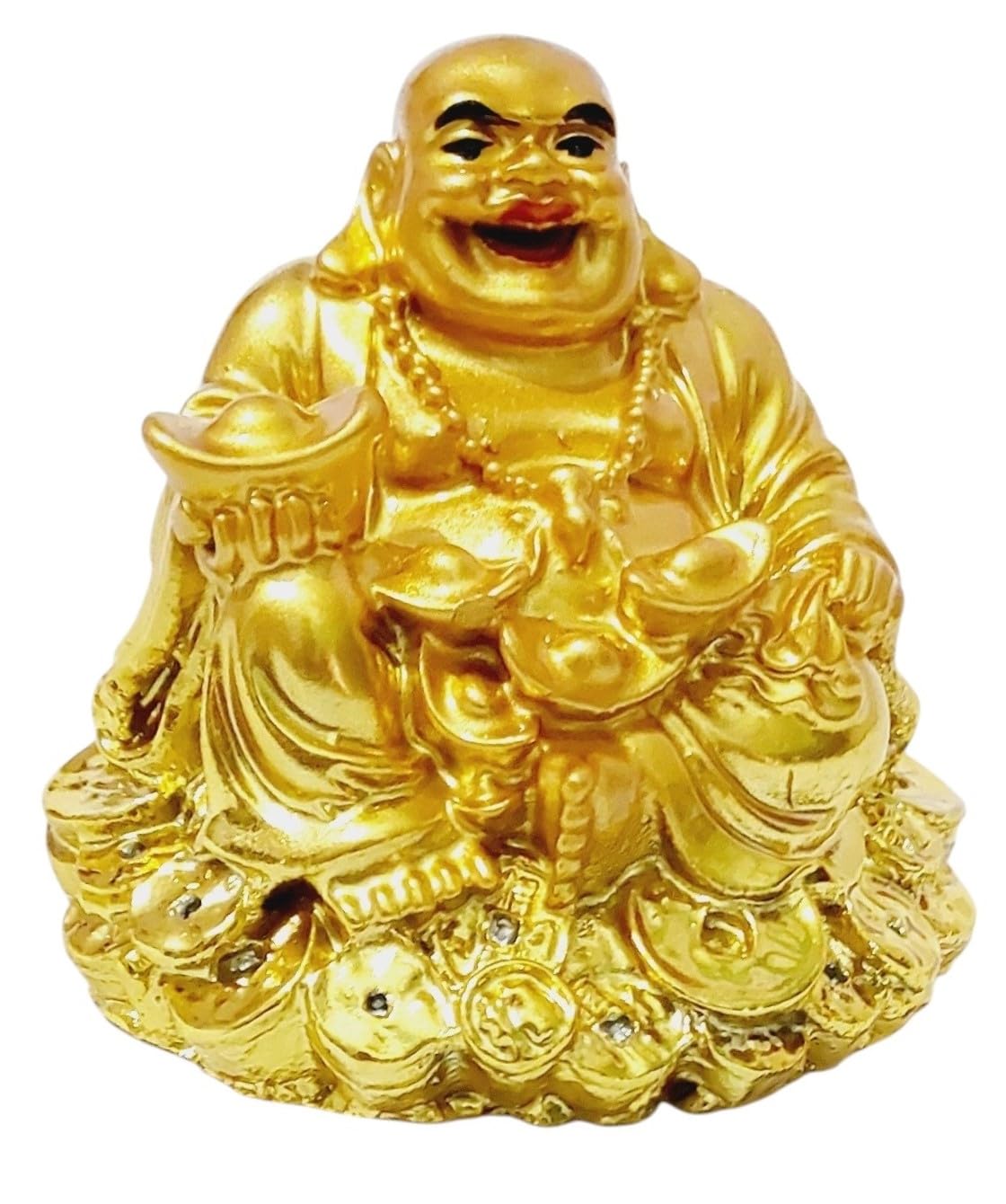 Buy ART FLAUNTS Laughing Buddha with Money Bowls for Good Luck Feng ...