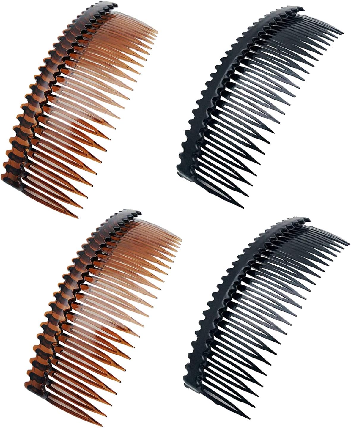 Amazon.com : 24 PCS 7 Tooth French Twist Comb Plastic Hair Clip Hair ...