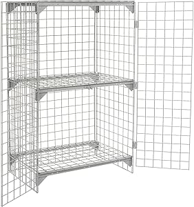 Global Industrial Commercial 1-Tier 2 Door Wire Mesh Security Locker ...
