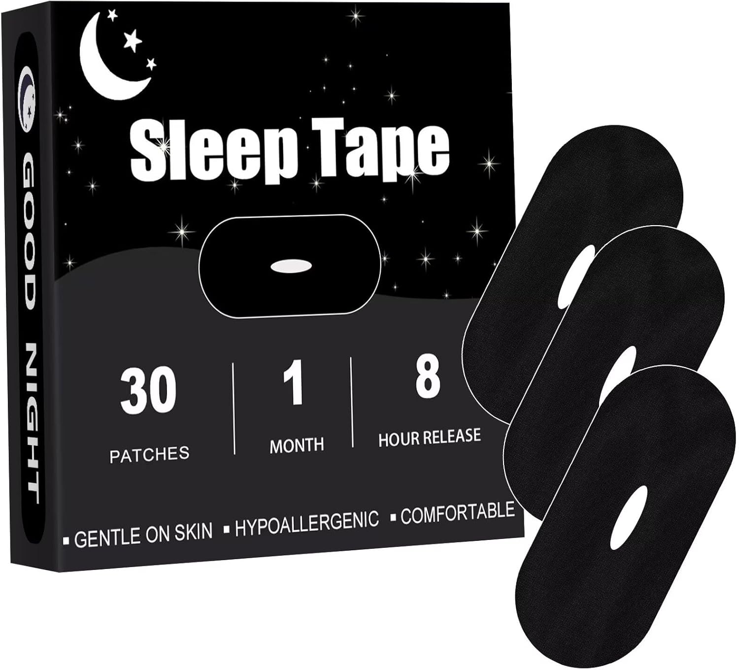 Amazon.com: Black Premium Tape 30 Pack Painless Removal, Gentle On Skin ...