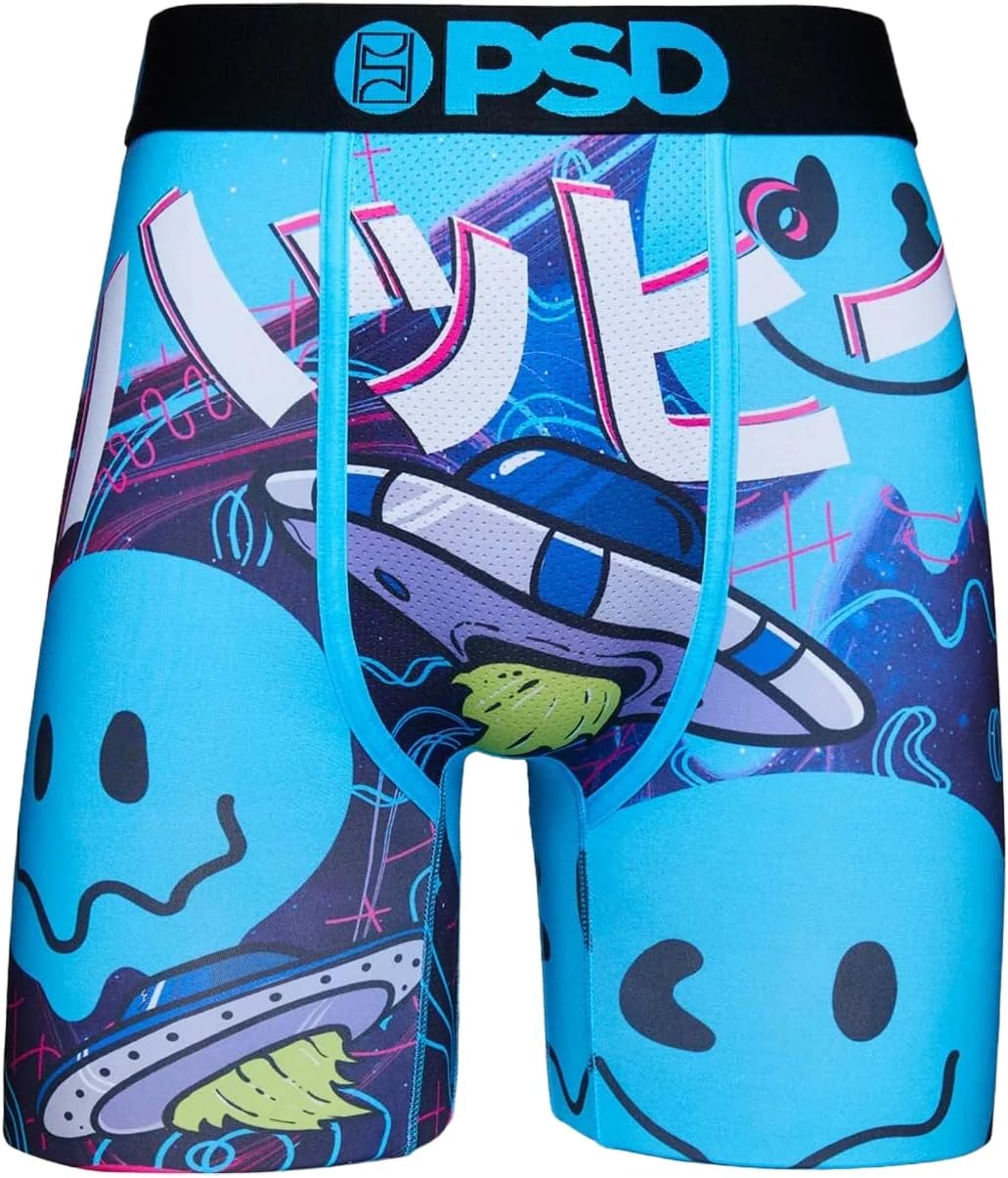 PSD Men's Cosmic Gang Boxer Briefs, Blue, XL at Amazon Men’s Clothing store