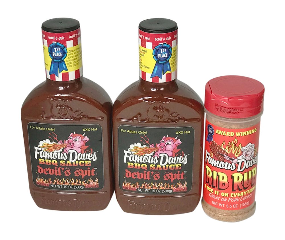 Amazon.com : Famous Dave's BBQ Sauce, Devil's Spit 19 Oz (2-Pack ...