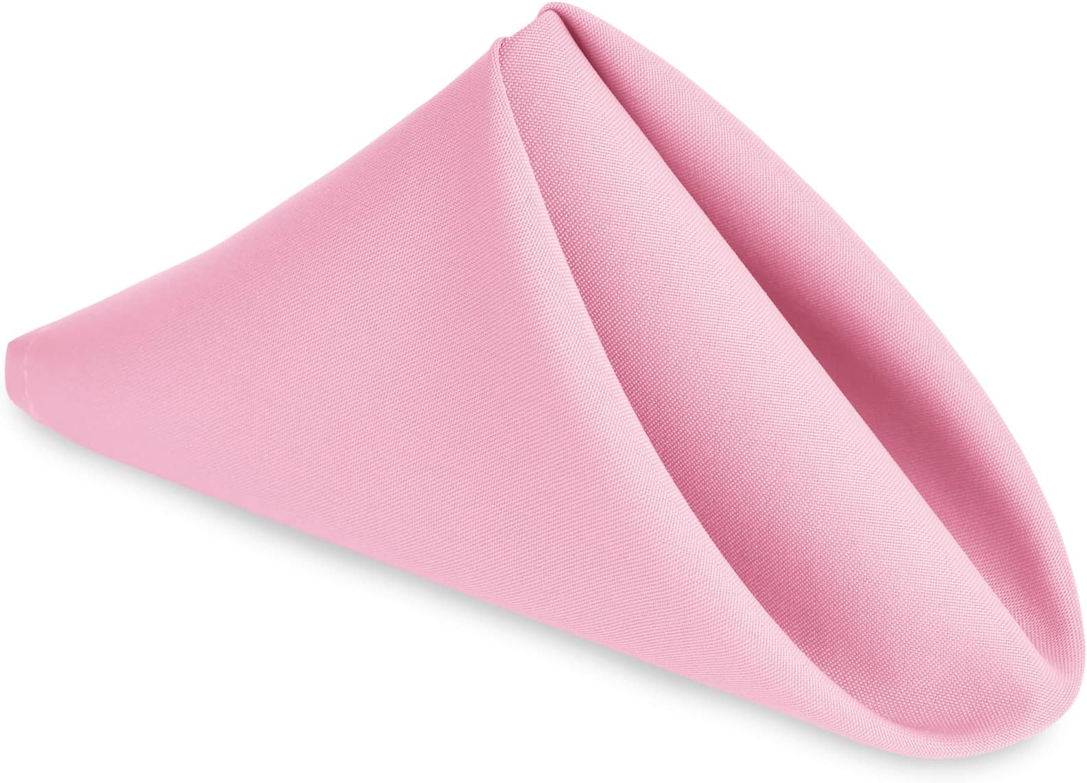 Amazon.com: Eychei 12 Pieces Pink Satin Napkins, 17" x 17" Square Table ...