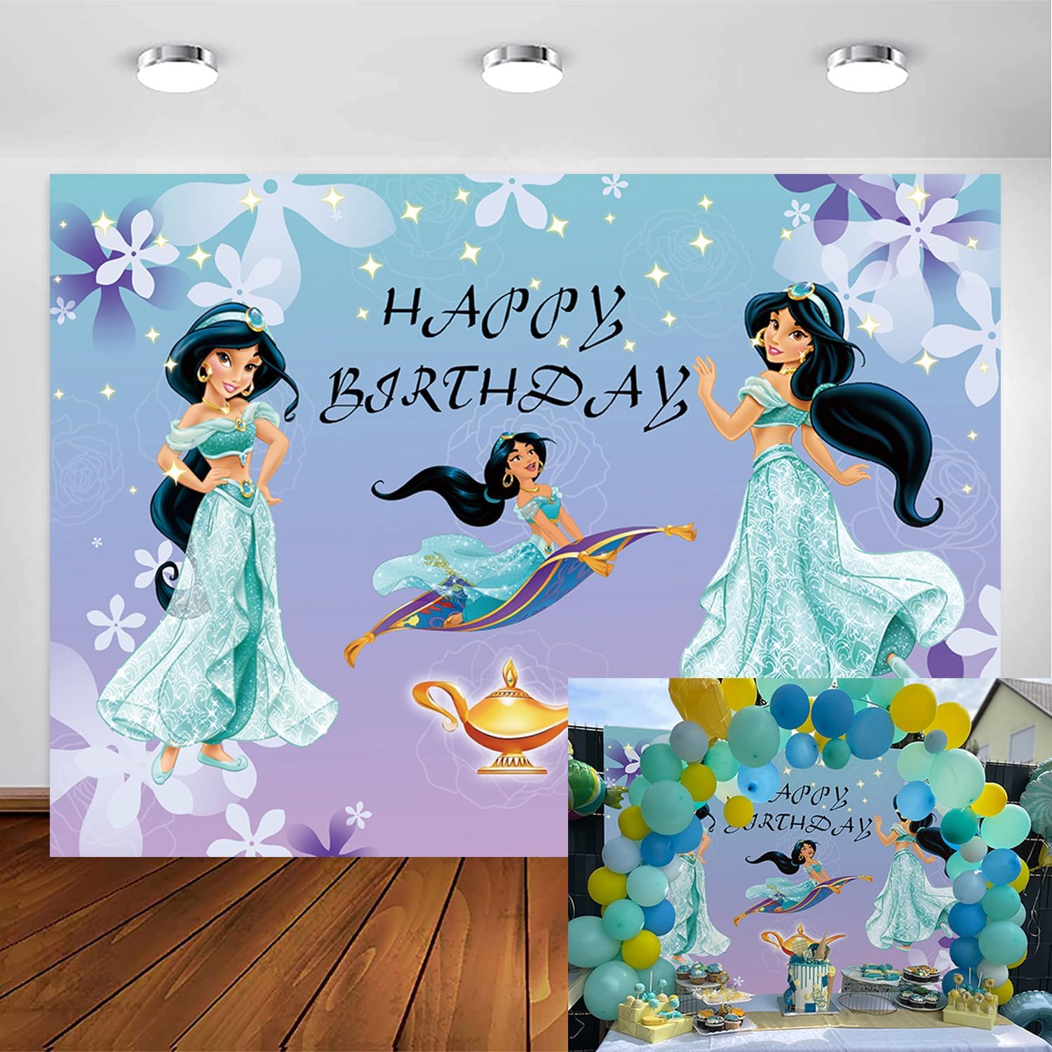 Amazon.com : Princess Backdrop for Fairy Tale Theme Party Decoration ...