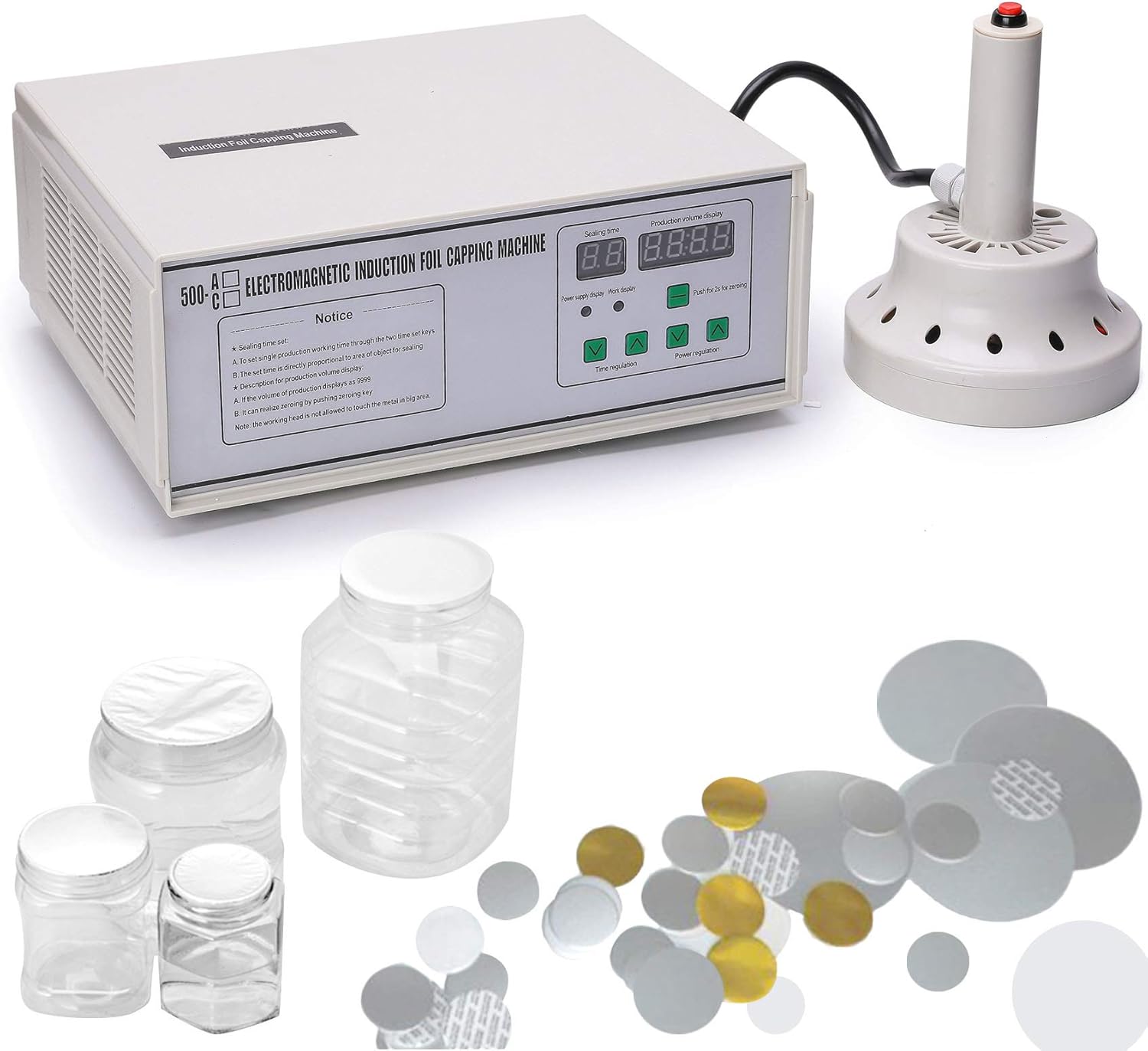 Amazon.com: Manual Induction Sealer Bottle Caps Sealing Machine 20mm ...