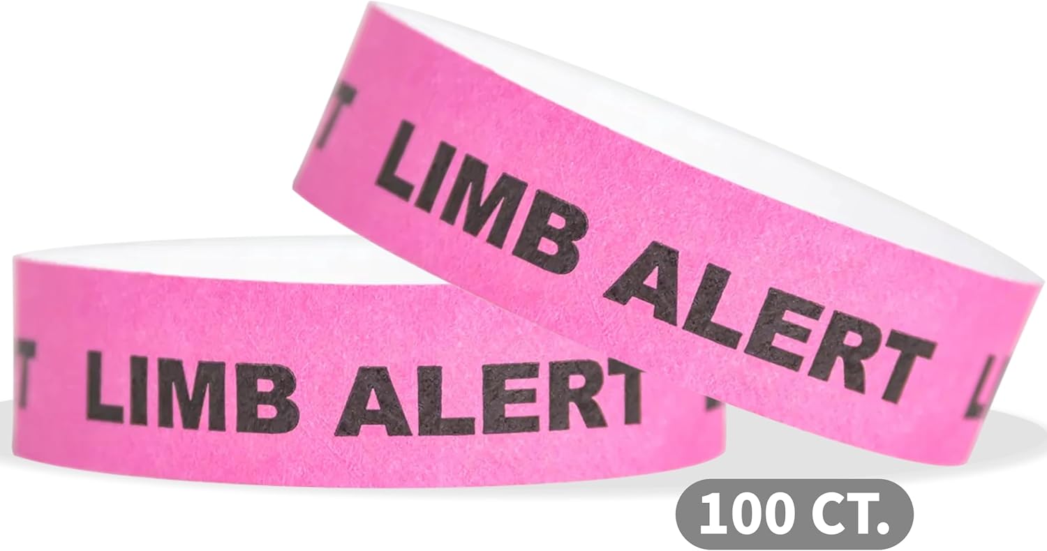 Amazon.com : 100 Count ID Medical Alert Wristbands for Allergy Alert ...