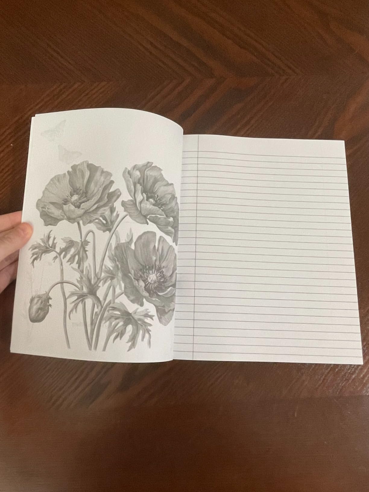 Composition Notebook: Red Poppy | Beautiful Flower Painting | Vintage ...