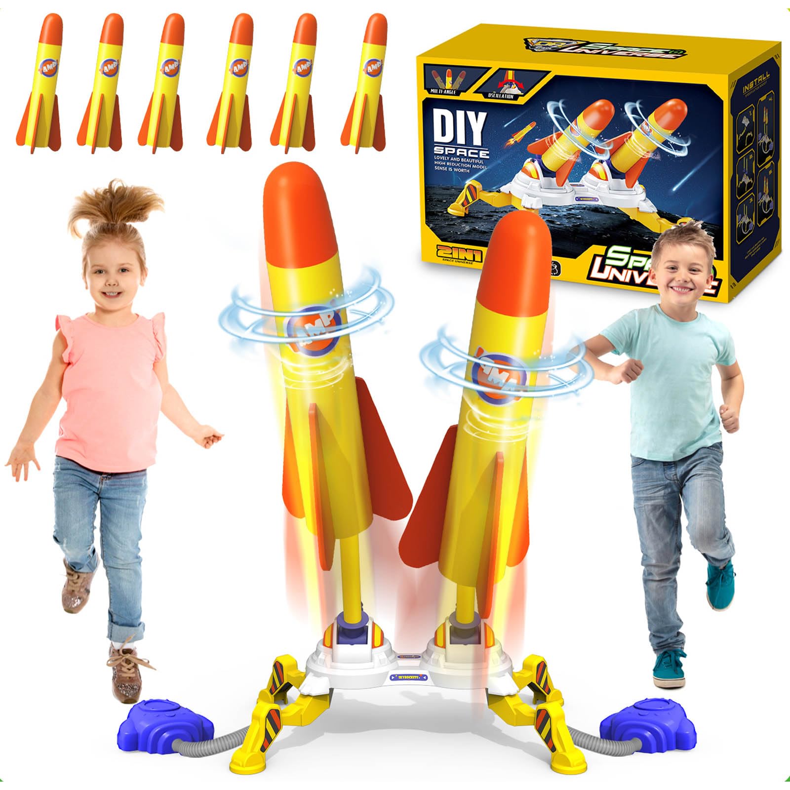 Air Toobz Toy Rocket Launcher For Kids Led - Shoots Up To 100+ Feet ...