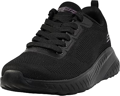 Amazon.com | Skechers Women's Bobs Squad Chaos – Face Off Sneaker, Black/Black, 6 | Fashion Sneakers