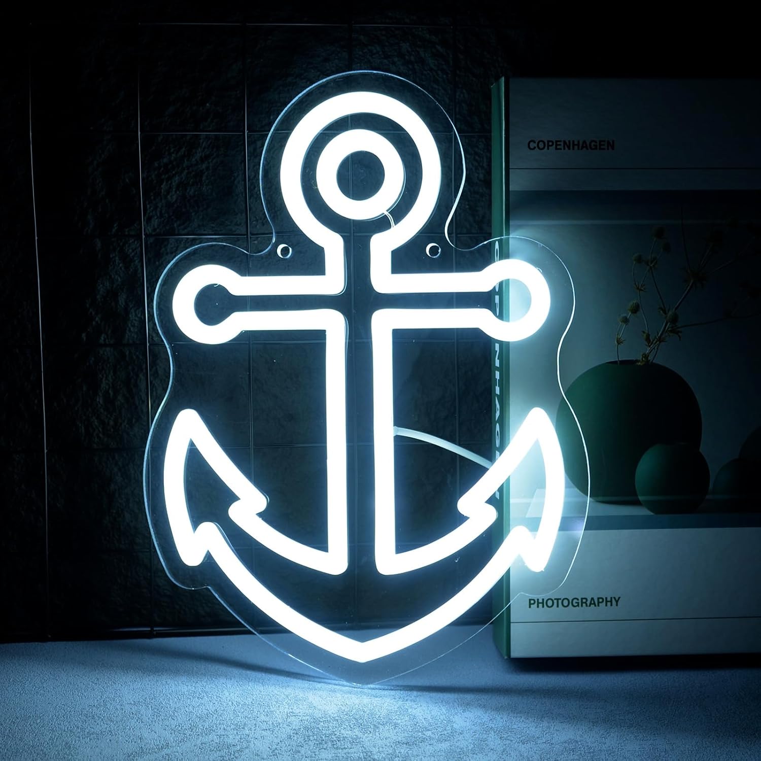 Anchor Neon Sign for Wall Decor Neon LED lights Signs for Beer Bar Club ...
