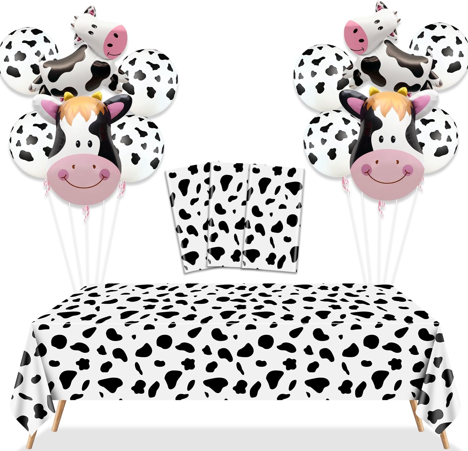 Amazon.com: PIXHOTUL Cow Party Decorations - 3 Pcs Cow Print ...