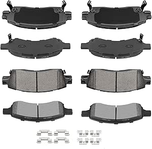 Amazon.com: AUTOMUTO 8PCS Front&Rear Disc Brake Pads Set D883 D1169 For Buick Enclave Rainier ...