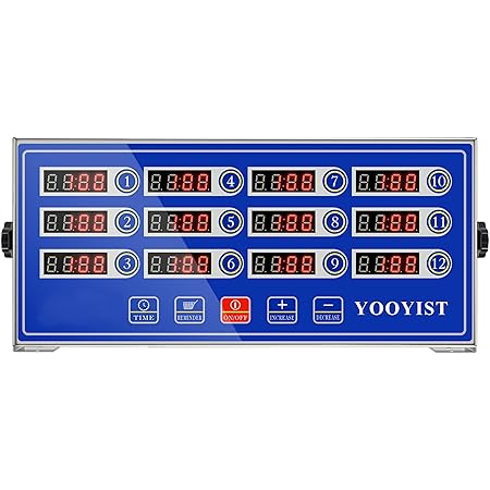 Amazon.com: YOOYIST Commercial 12 Channel Kitchen Timer Digital ...