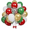 Amazon.com: GULELAYAR 100 Pieces Christmas Balloons Set 10 Inch Red and ...