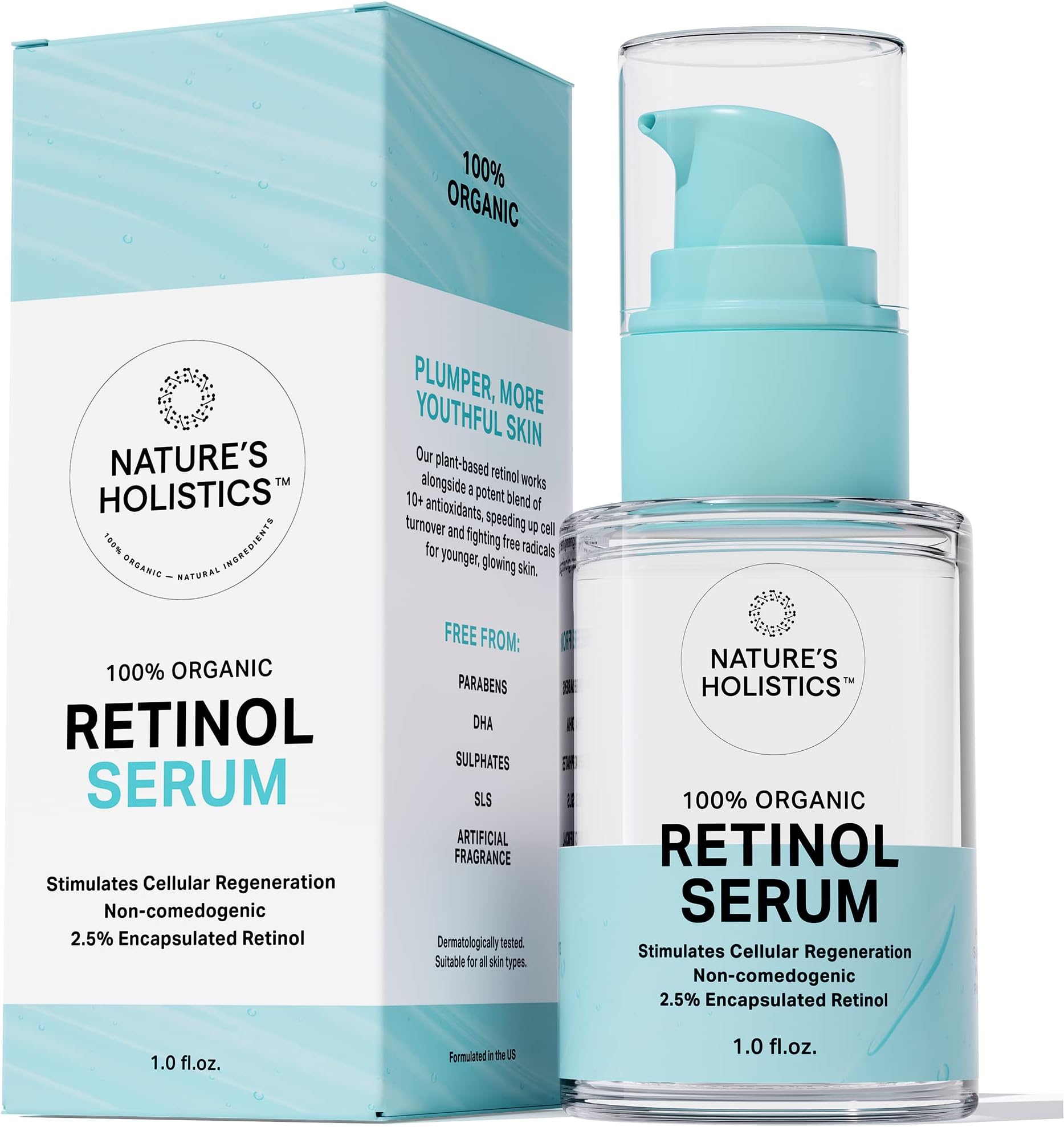 Amazon.com: Nature's Holistics Anti-Aging Retinol Serum, 1 oz : Beauty ...