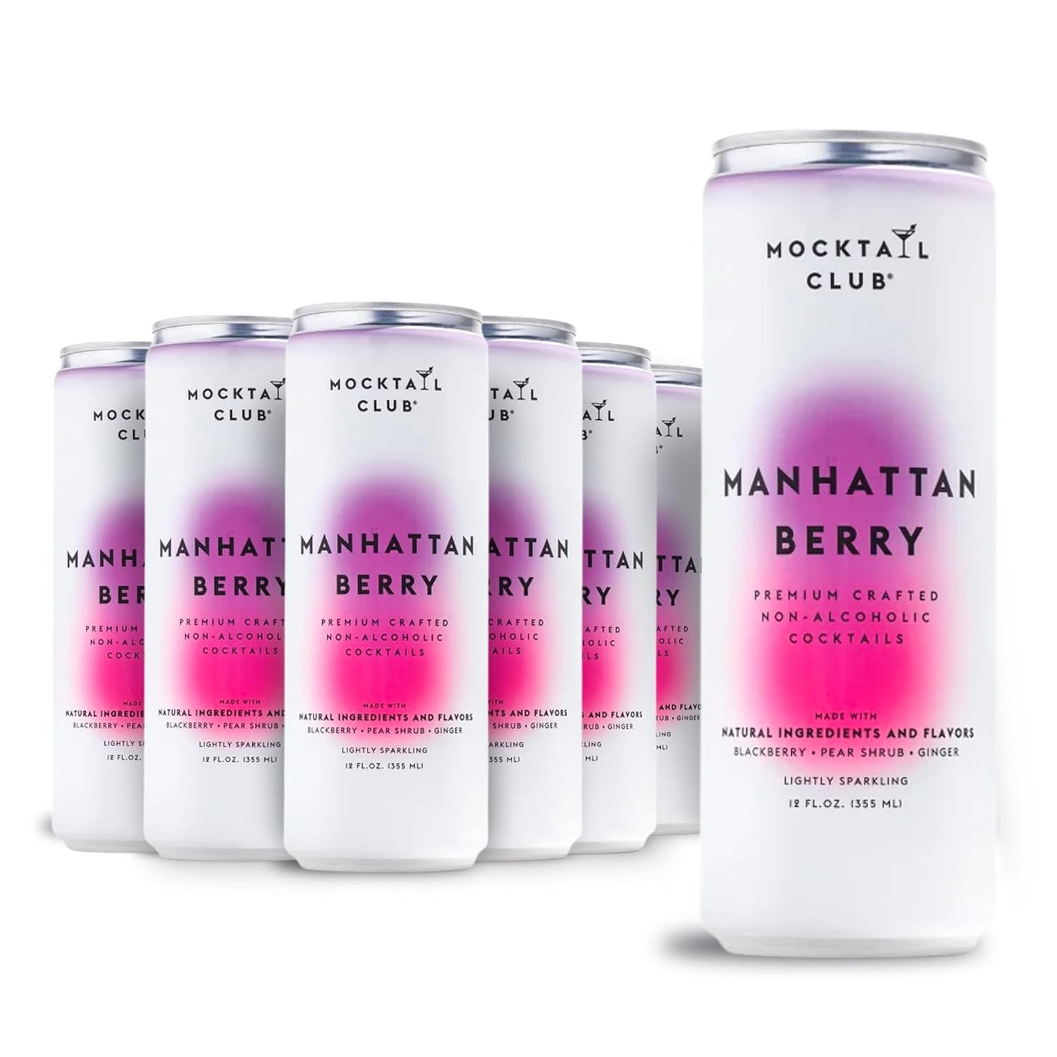 Amazon.com : Mocktail Club Manhattan Berry Non-Alcoholic Sparkling ...