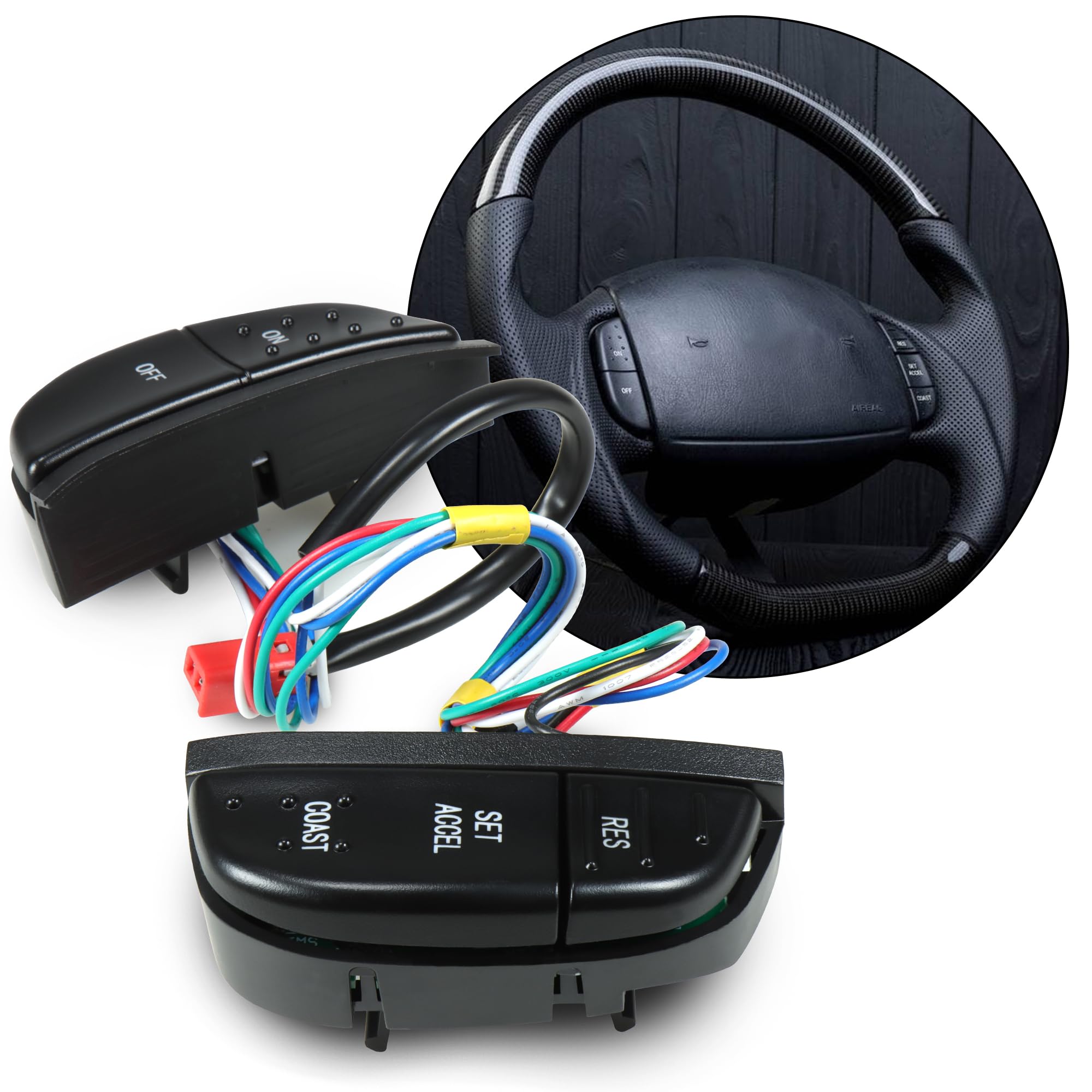 Snapklik.com : BASIKER Steering Wheel Cruise Control Switch Buttons ...