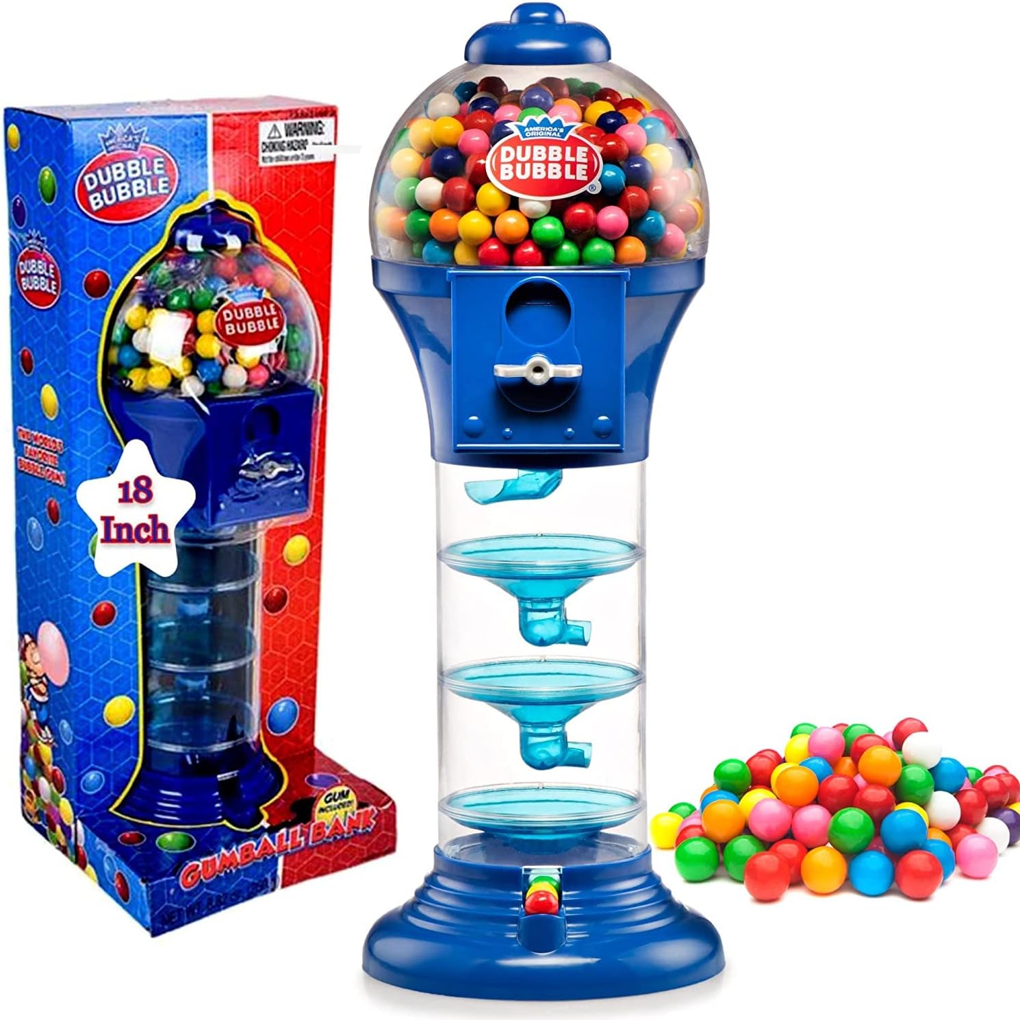 Amazon.com: PlayO 18" Big Spiral Gumball Machine Toy - Includes Aprox ...