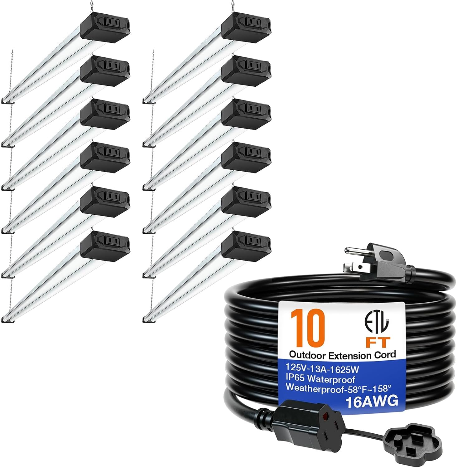 Amazon.com: BBOUNDER 12 Pack Linkable LED Shop Light with Reflector ...
