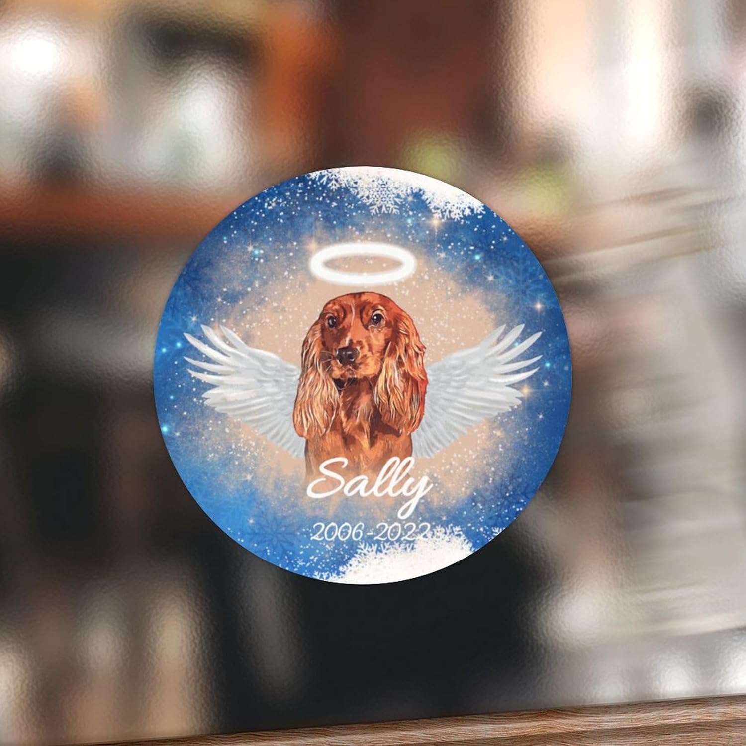 Amazon.com: Swavecat Custom Memorial Angel Dog Round Stickers Teacher ...