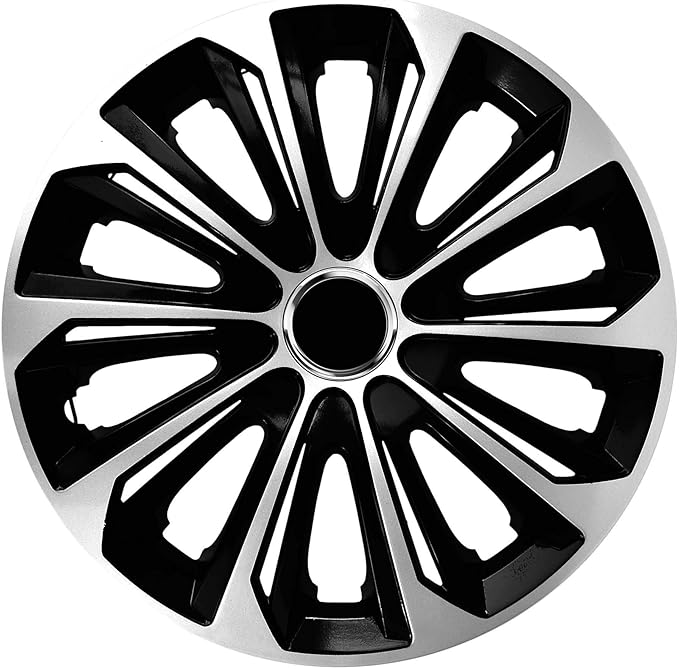 NRM Wheel Trims EXTRA Strong Black/Silver 15 Inch Set of 4 : Amazon.co ...