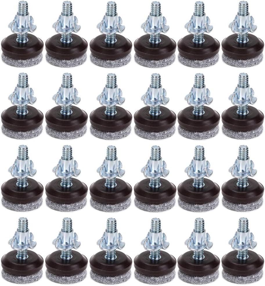 HUAYY Furniture Levelers Swivel Feet,Angle Height Adjustable(1/4-20 Nut ...