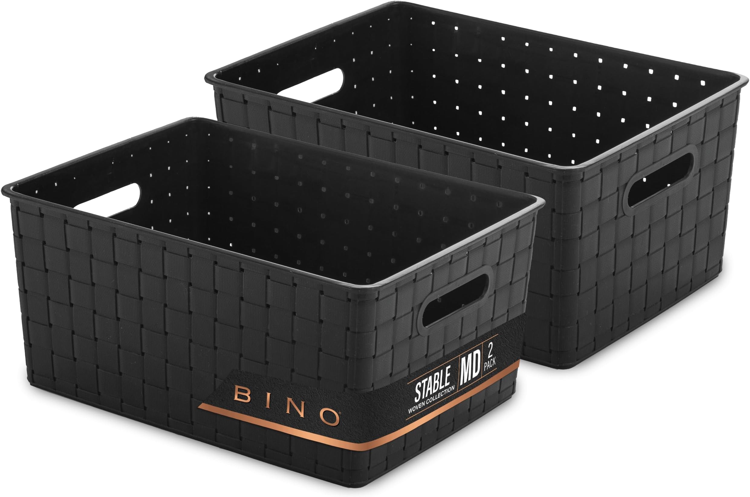 Amazon.com: Xowine Black Plastic Storage Basket, Set of 6 : Home & Kitchen
