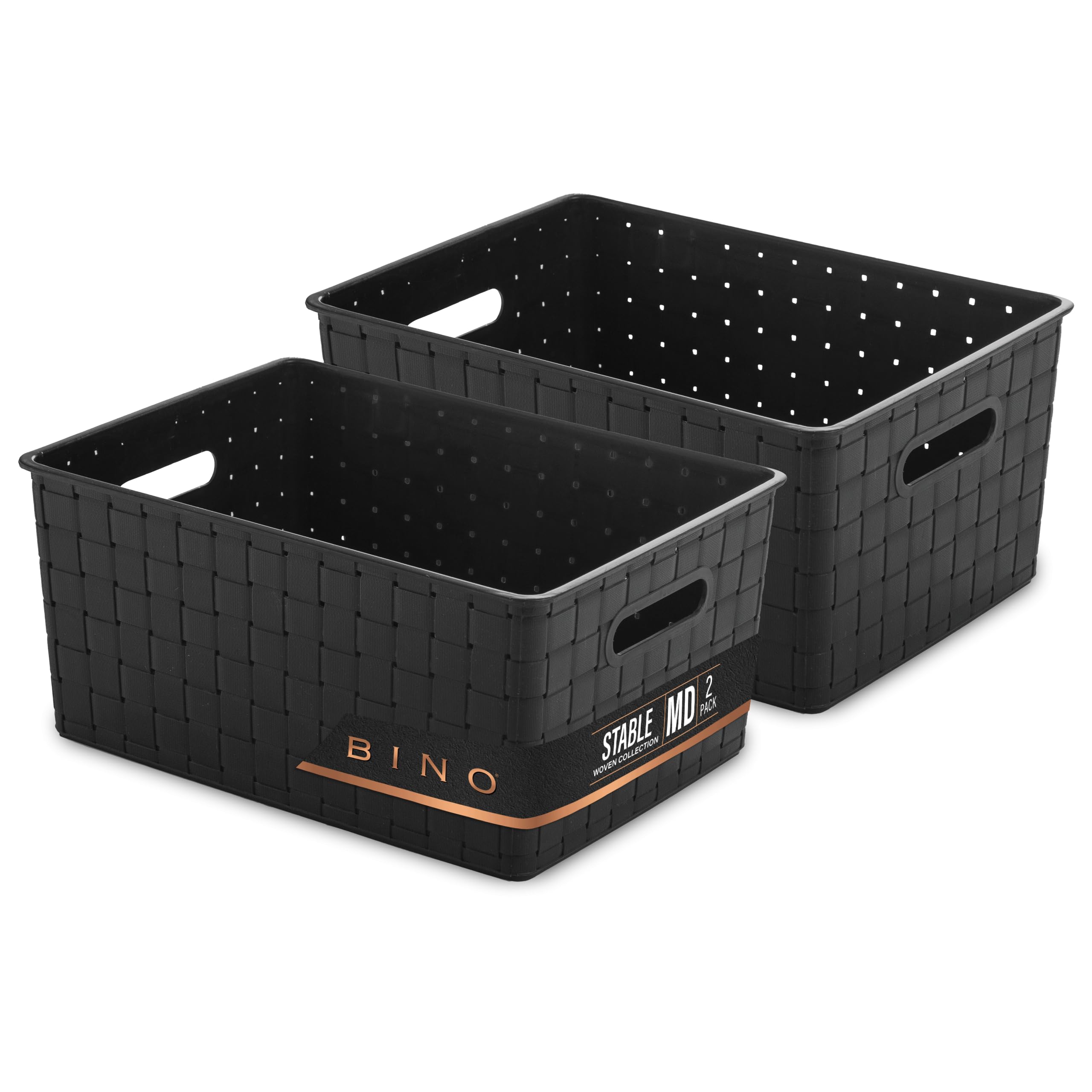 Amazon.com - BINO | Plastic Storage Baskets Medium - Black | THE STABLE ...